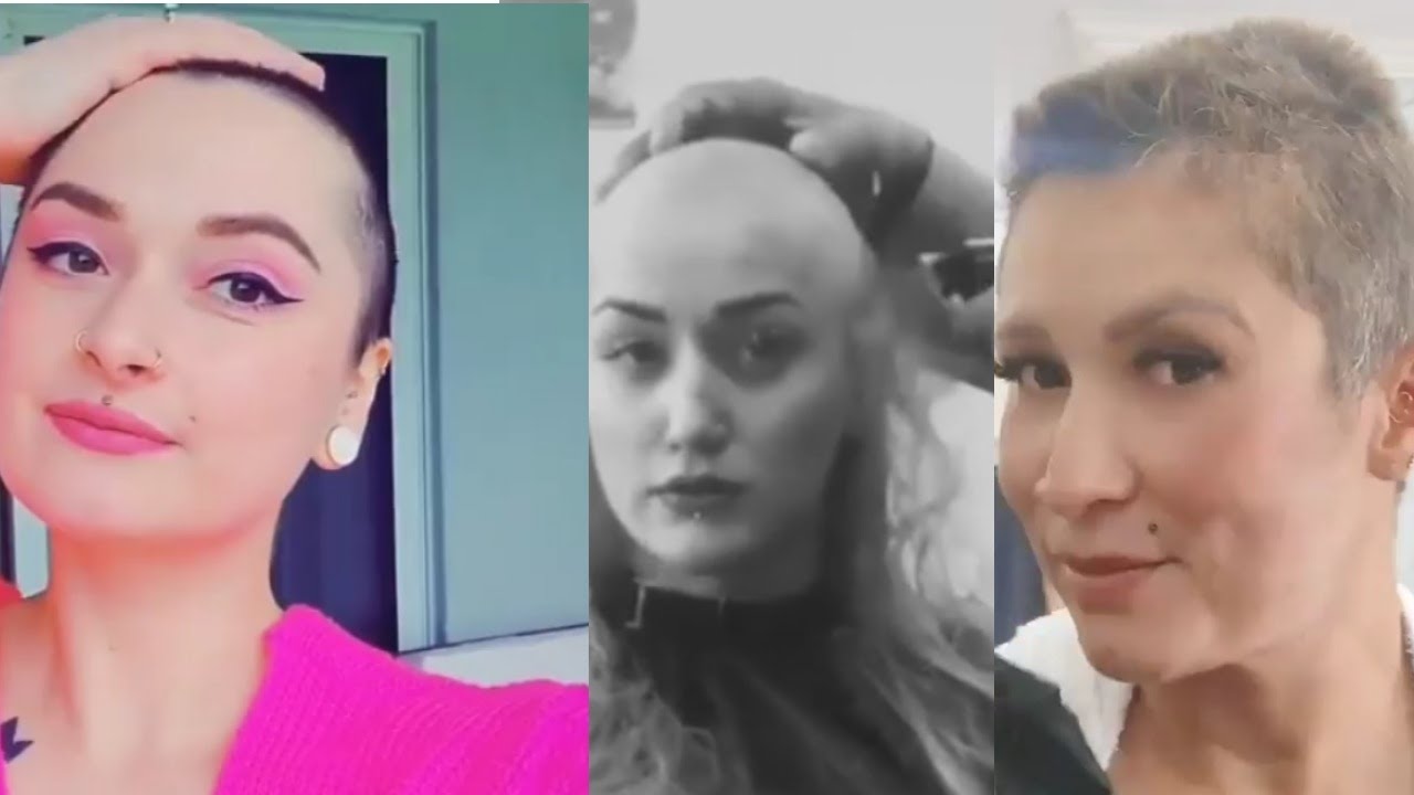 Beautiful girls headshave / Amazing girls headshave - YouTube