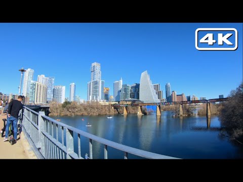 Pfluger Pedestrian Bridge, Austin, TX - January 2022 - YouTube