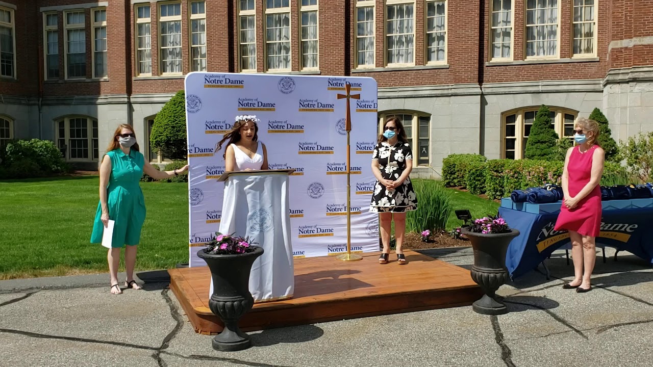 NDA Tyngsboro 2020 Graduation- Class President's Speech - YouTube
