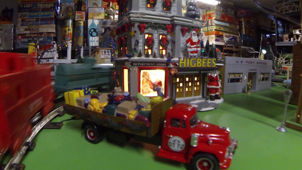 2019 CHRISTMAS LAYOUT WITH MARX TWIN TRAIN SET - YouTube