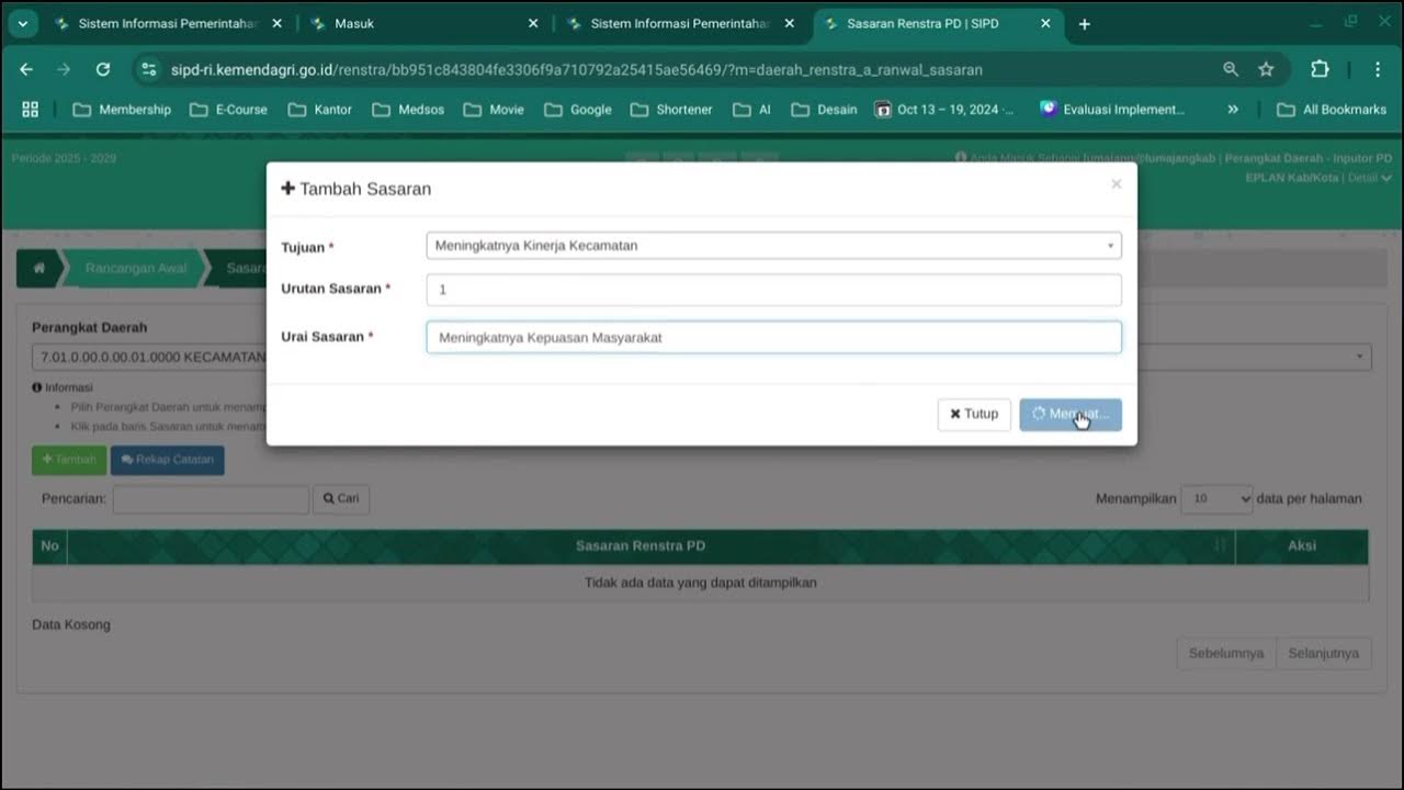 Tutorial Entry Renstra Perangkat Daerah 2025-2029 di SIPD - YouTube