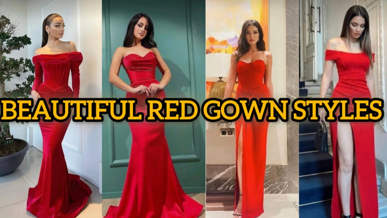 BEAUTIFUL RED GOWN STYLE YOU WILL LOVE /REDGOWN - YouTube