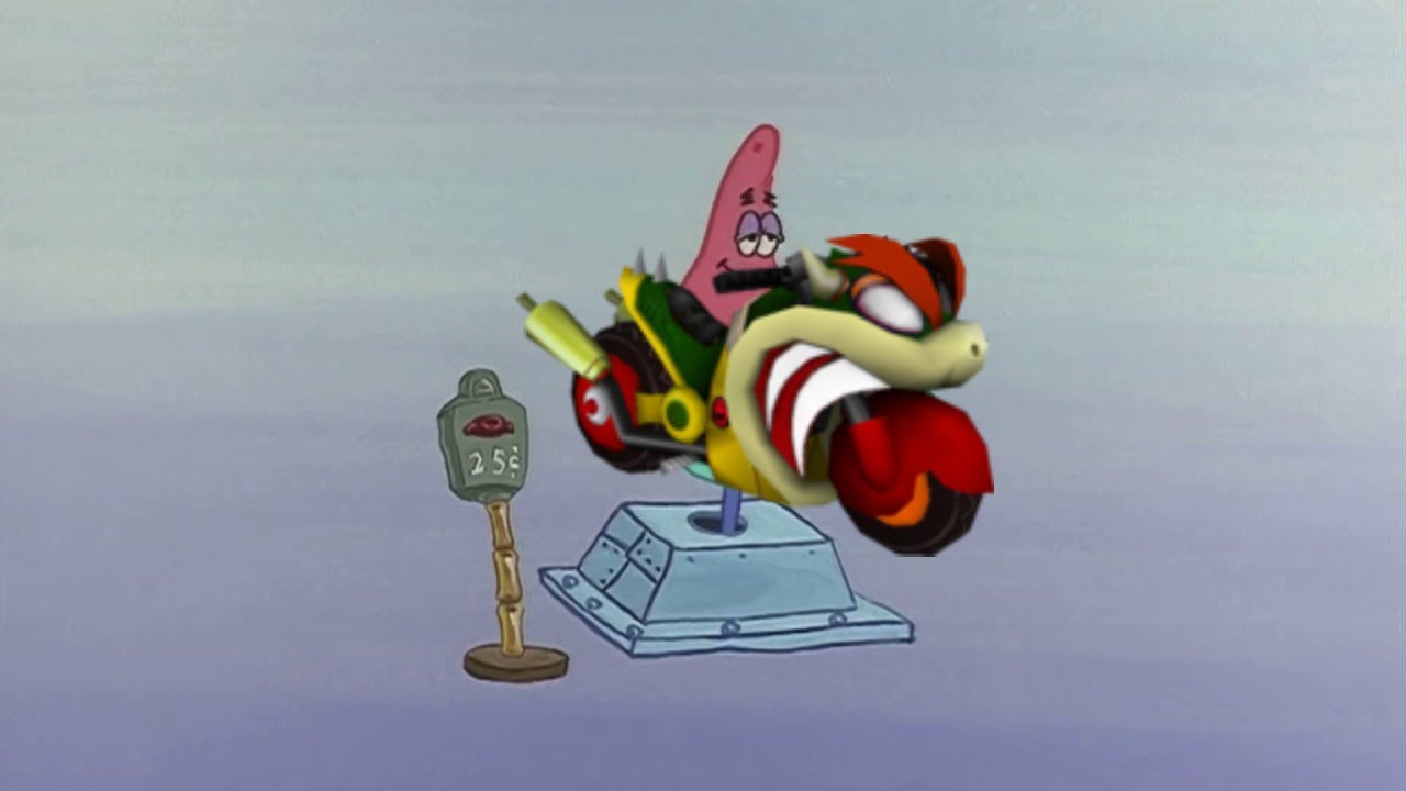 Patrick Riding a Seahorse to Mario Kart Wii Menu Music for 20 Minutes ...