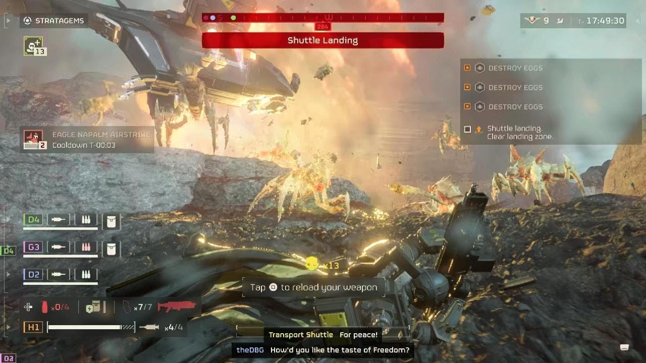 HELLDIVERS 2 Cool backdive explosion extractionthingy - YouTube