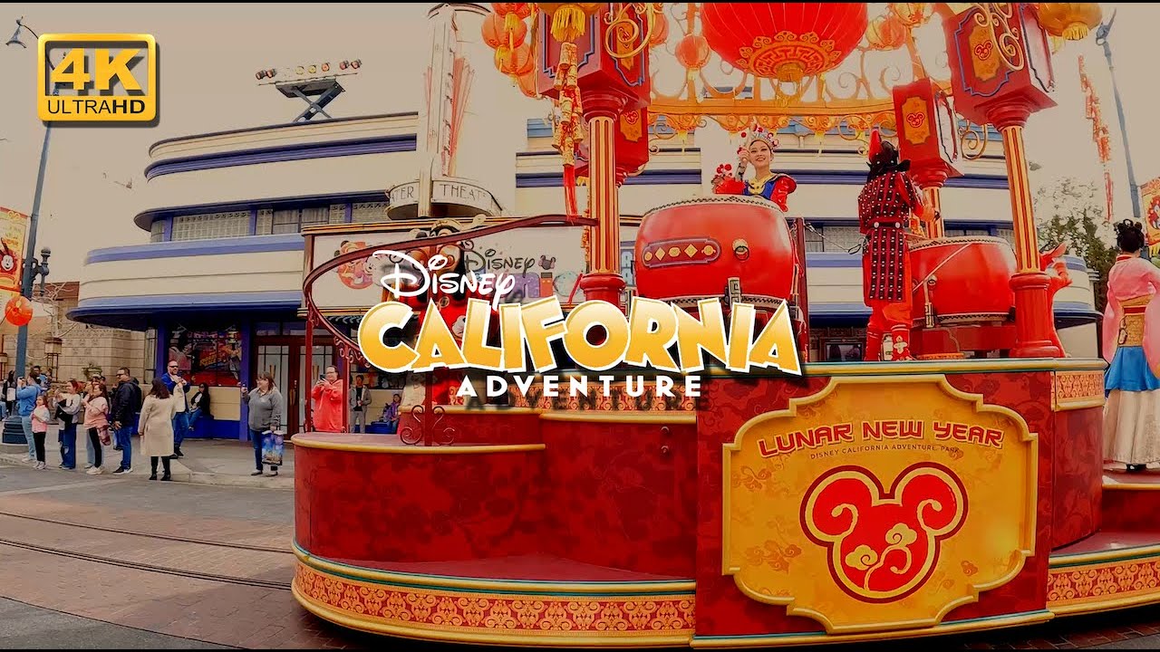 Disney California Adventure Park, Disney lunar New Year Parade 4K Video ...