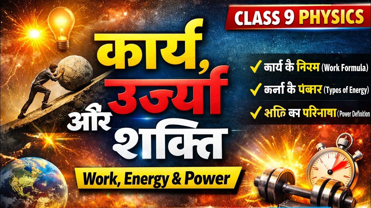 कार्य, ऊर्जा और शक्ति | Class 9 Physics | Work, Energy and Power ...