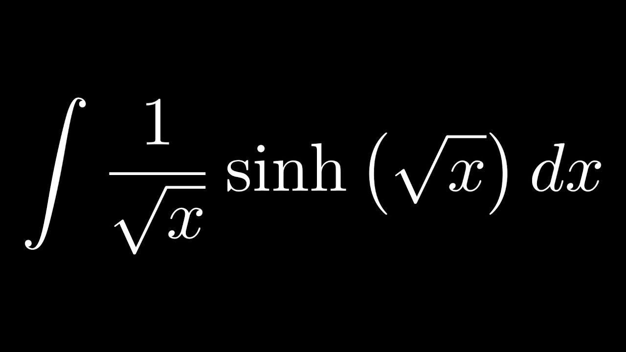 Solving Integral: ∫ sinh x / √x dx - YouTube