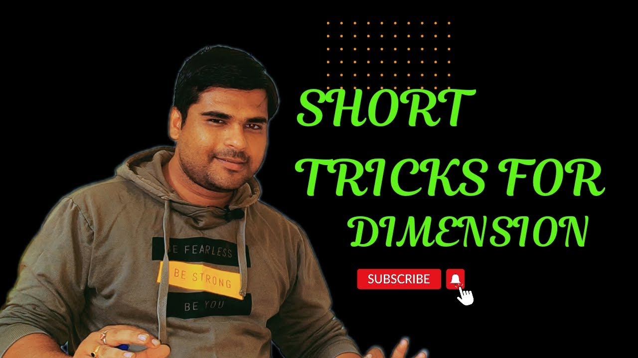 Short trick for Dimensions-2| How to solve Unit & Dimensions in Sec|# ...