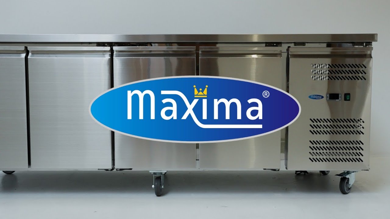 Maxima Counter Fridge - 223cm - 4 Doors - YouTube