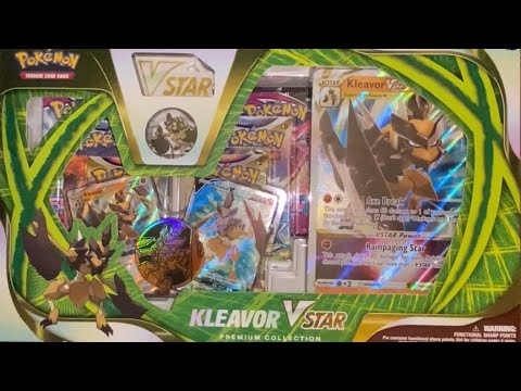 Opening a Pokemon Kleavor V Star Premium Collection Box! - YouTube