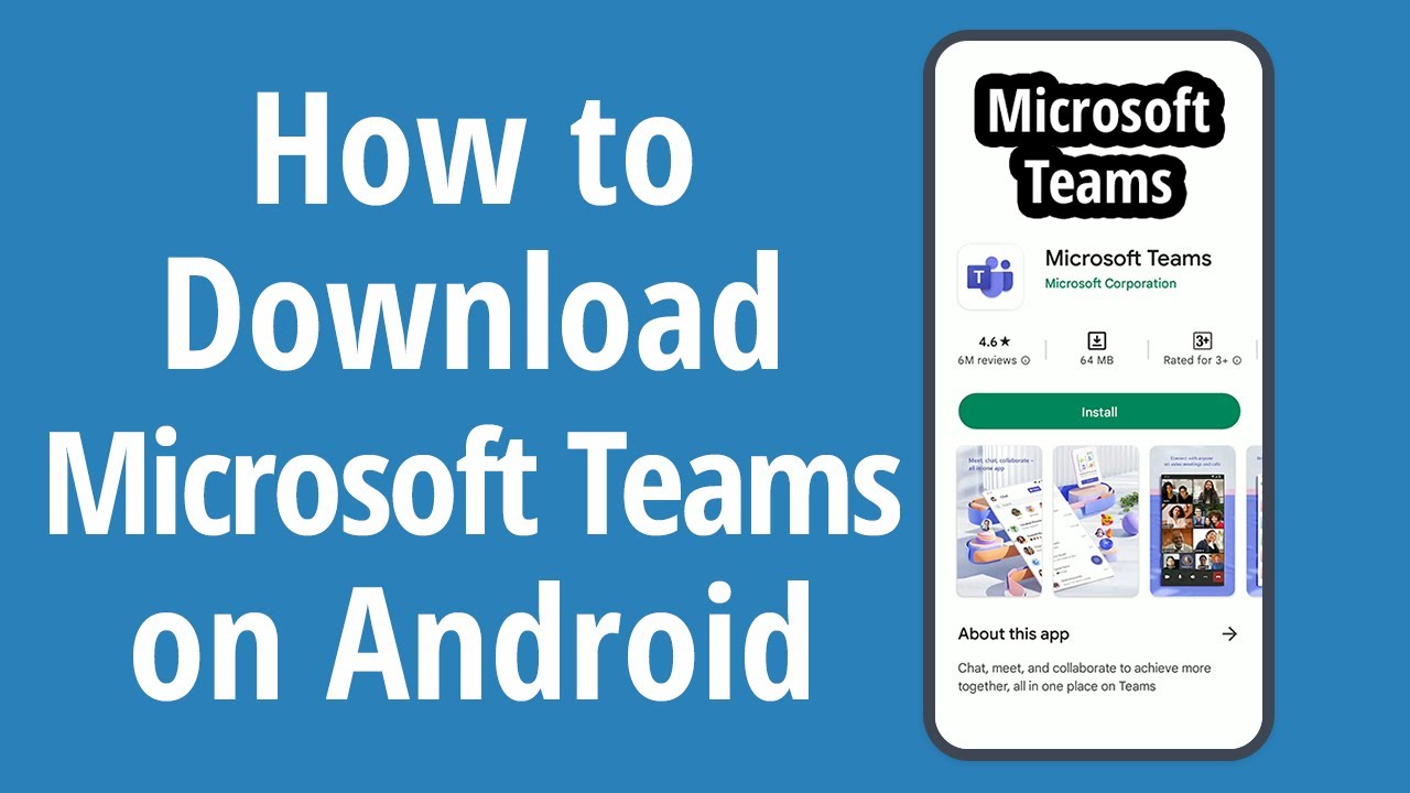 How to Download Microsoft Teams on Android. How to Install Microsoft ...