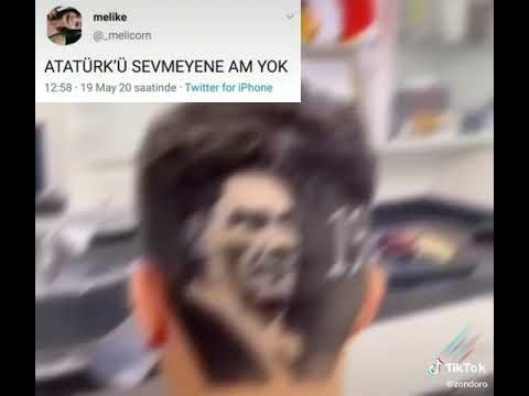 Saçına Atatürk tıraşı yapan Delikanlı