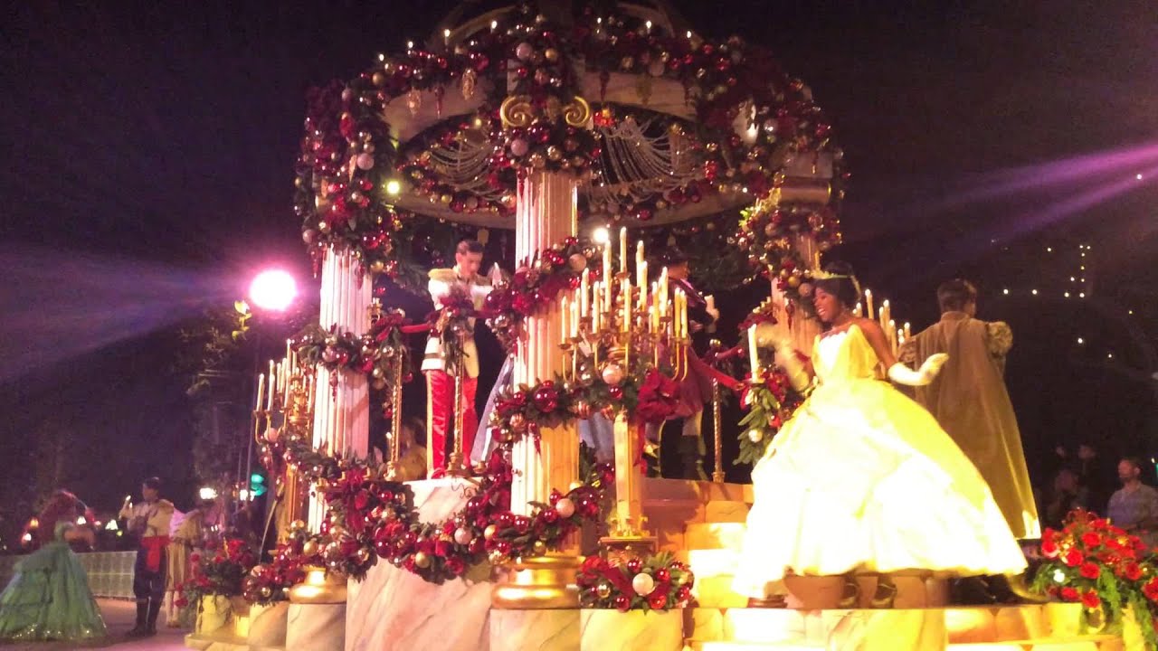 Disneyland Holiday Parade - Disney Princesses and Cinderella's ...