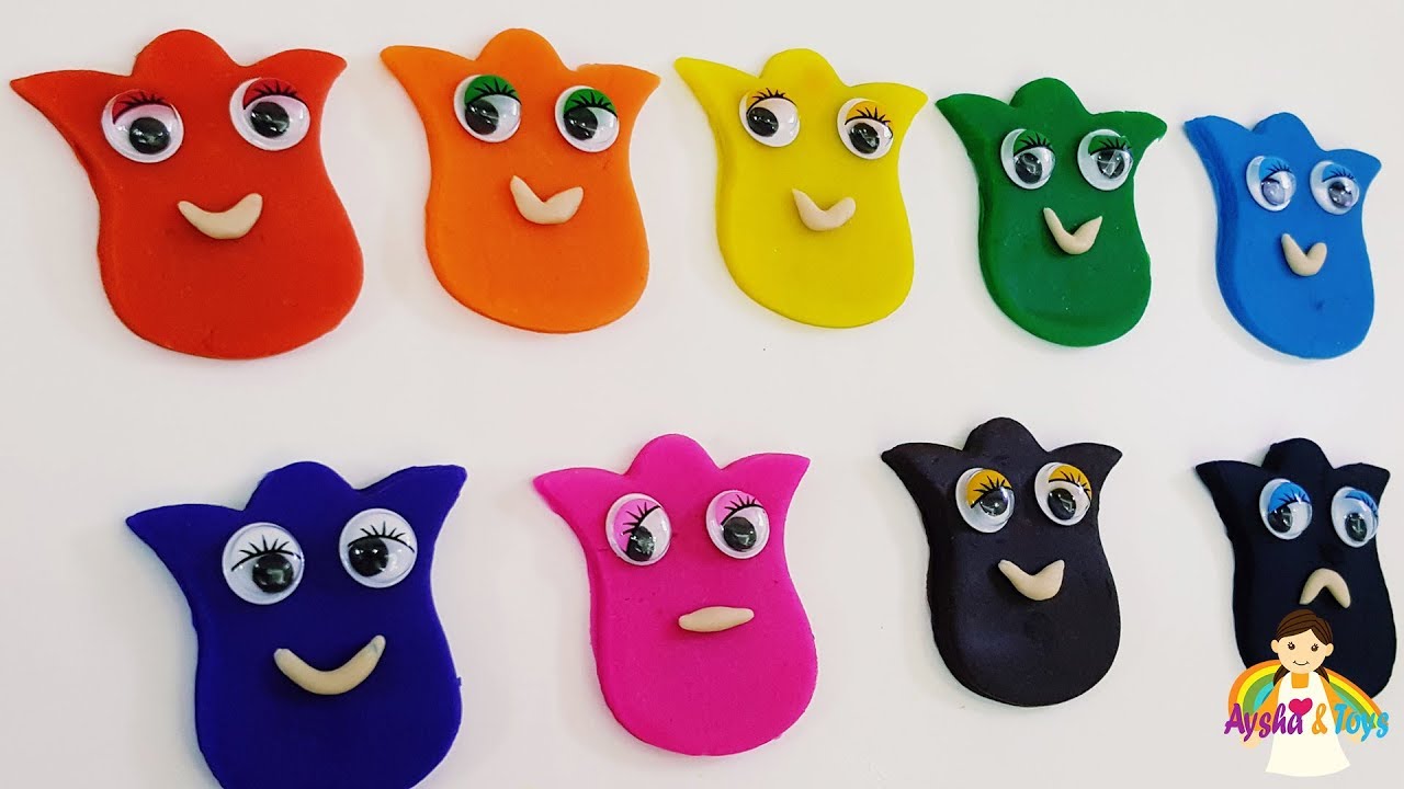 Learn Colors with Play Doh Modelling Clay - learn Colors with Flowers ...
