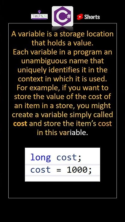 Using Variables In C-Sharp (C#) - tech4sln - YouTube