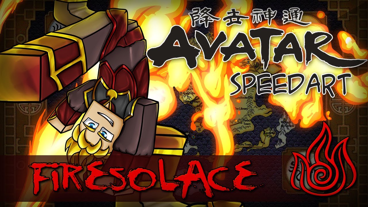 Minecraft Avatar SpeedArt - Fire Bender Solace - YouTube