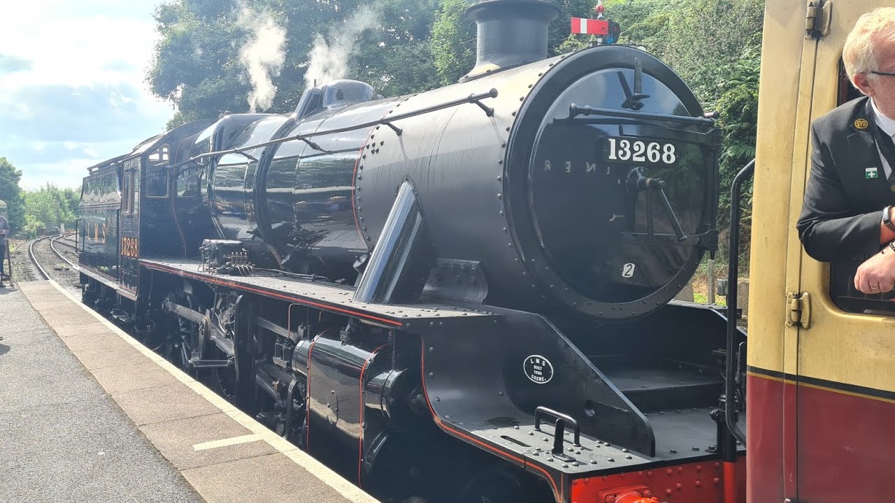LMS Stanier Mogul 13268 departing Bridgnorth 21/08/2024 - YouTube