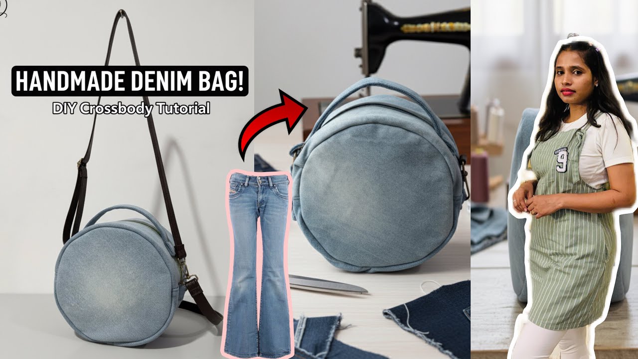 Make Your OWN Denim Bag DIY Style @SANASHOMECRAFT - YouTube