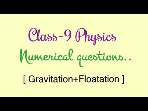 Class-9 physics .... Numerical questions .part -2 - YouTube