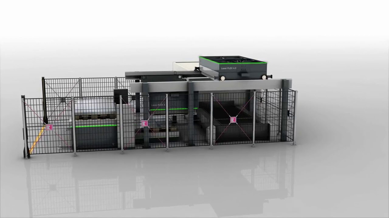Remmert LaserFLEX 4020 automation laser cutting machine - YouTube