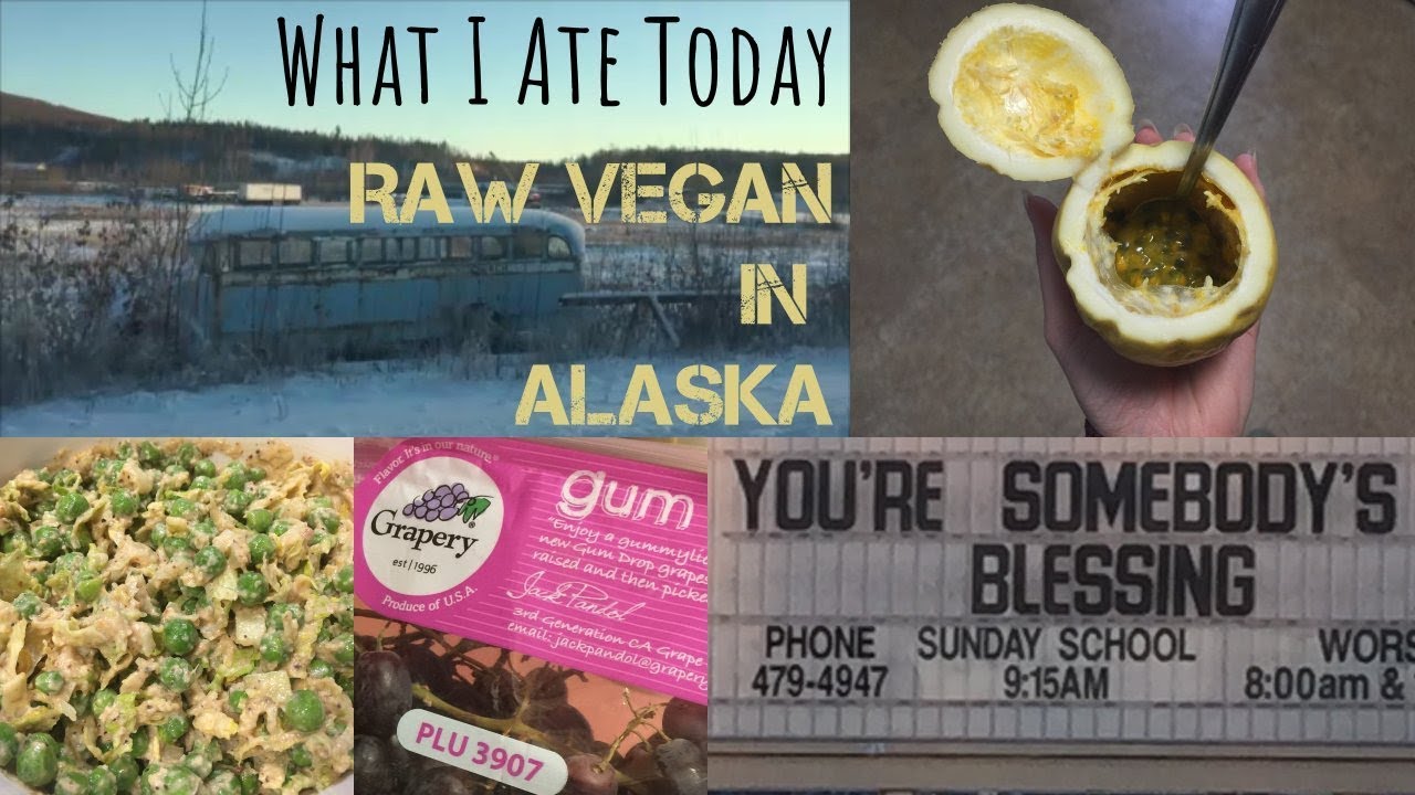 RAW VEGAN in Alaska: what I ate today VLOG in the darkest month of the ...