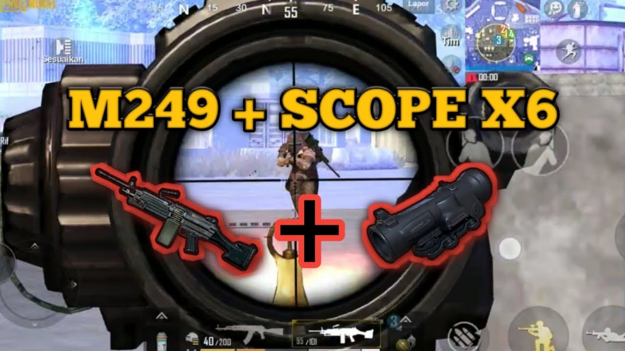 M249 + SCOPE X6 | PUBG MOBILE - YouTube