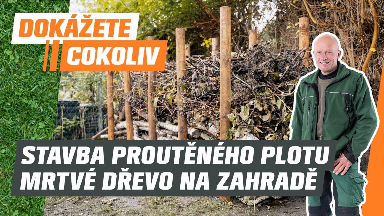 Stavba proutěného plotu – přírodní zahradničení s plotem z mrtvého dřeva a roští | OBI - YouTube
