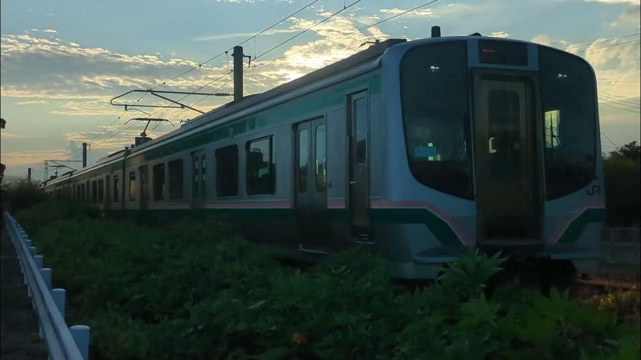 [E721系の日:夕日がきれい]E721系1000番台P4-8編成 - YouTube