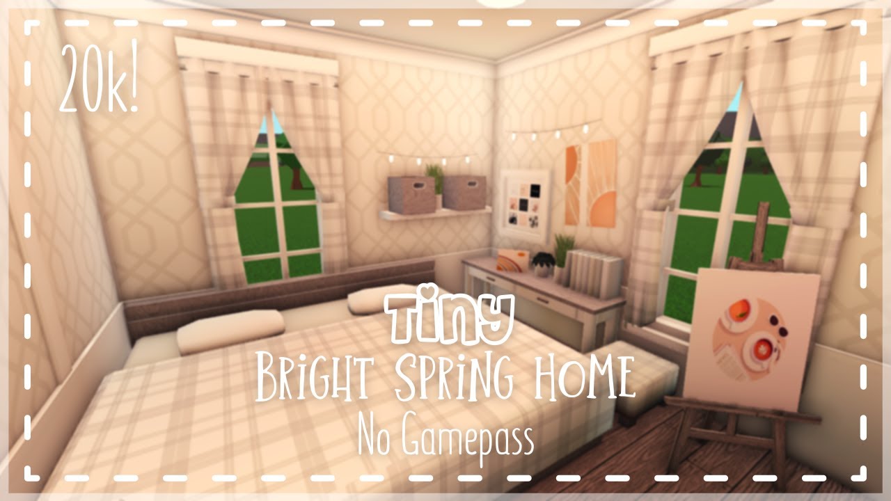 Tiny Bright Spring Home | No Gamepass | 20k | Speedbuild & Tour ...