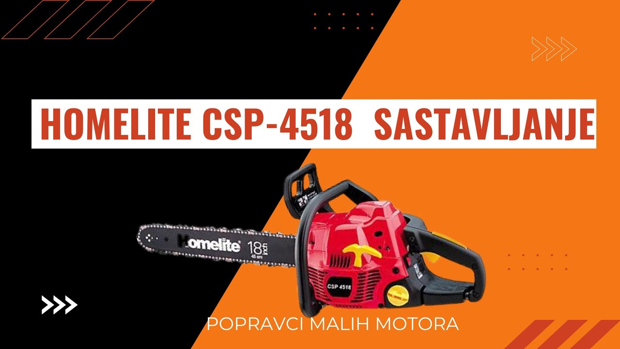 Homelite CSP - 4518 sastavljanje - YouTube