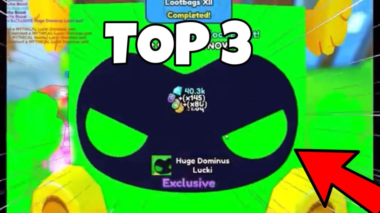 Top 3 YouTubers Hatching HUGE DOMINUS LUCKI 🍀😱 | Pet Simulator X Roblox ...