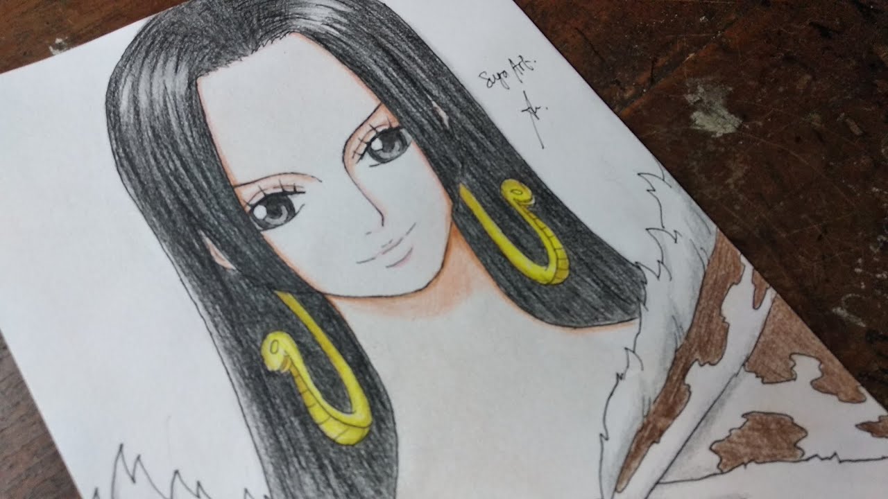 Simple Drawing - Boa Hancock - One Piece - YouTube