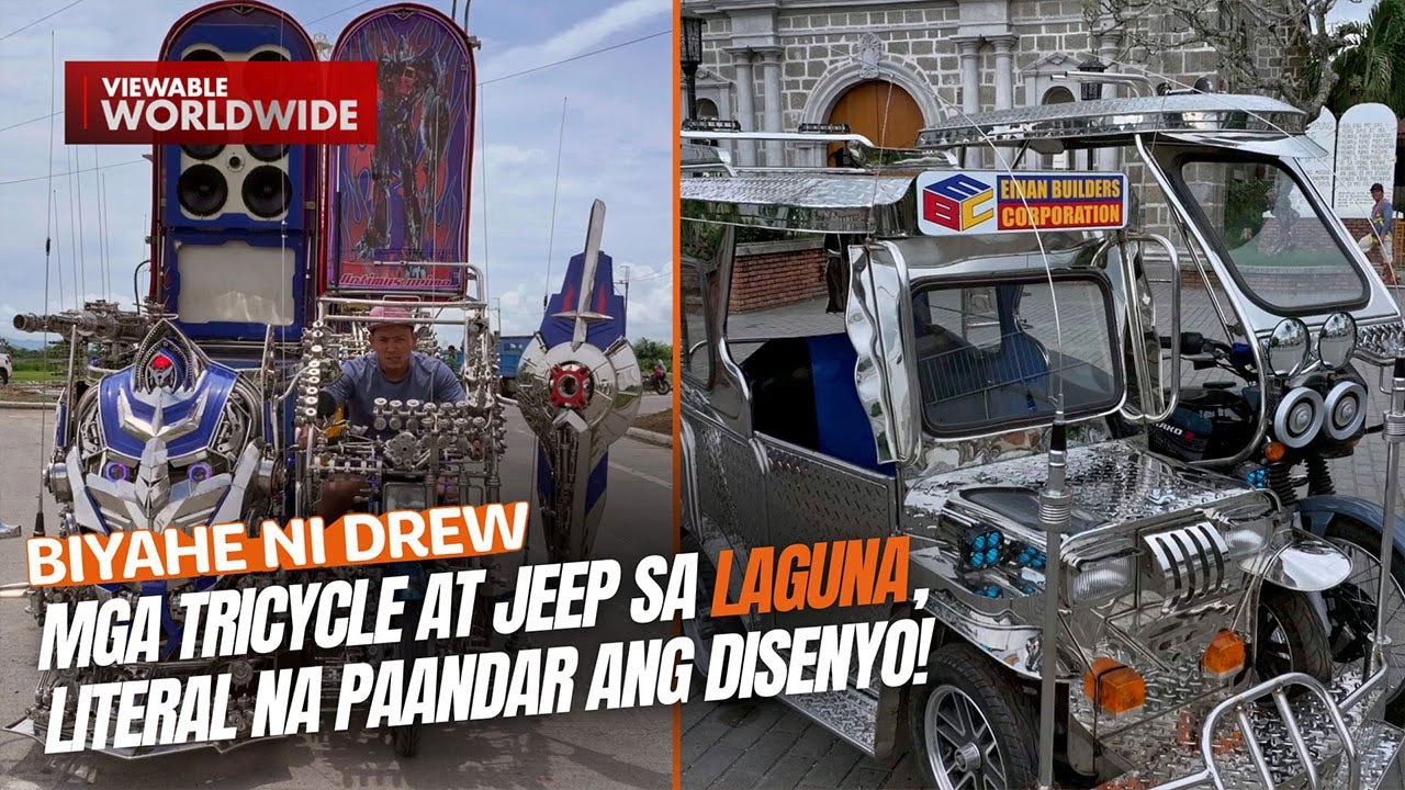Mga tricycle at jeep sa Laguna, literal na paandar ang disenyo ...