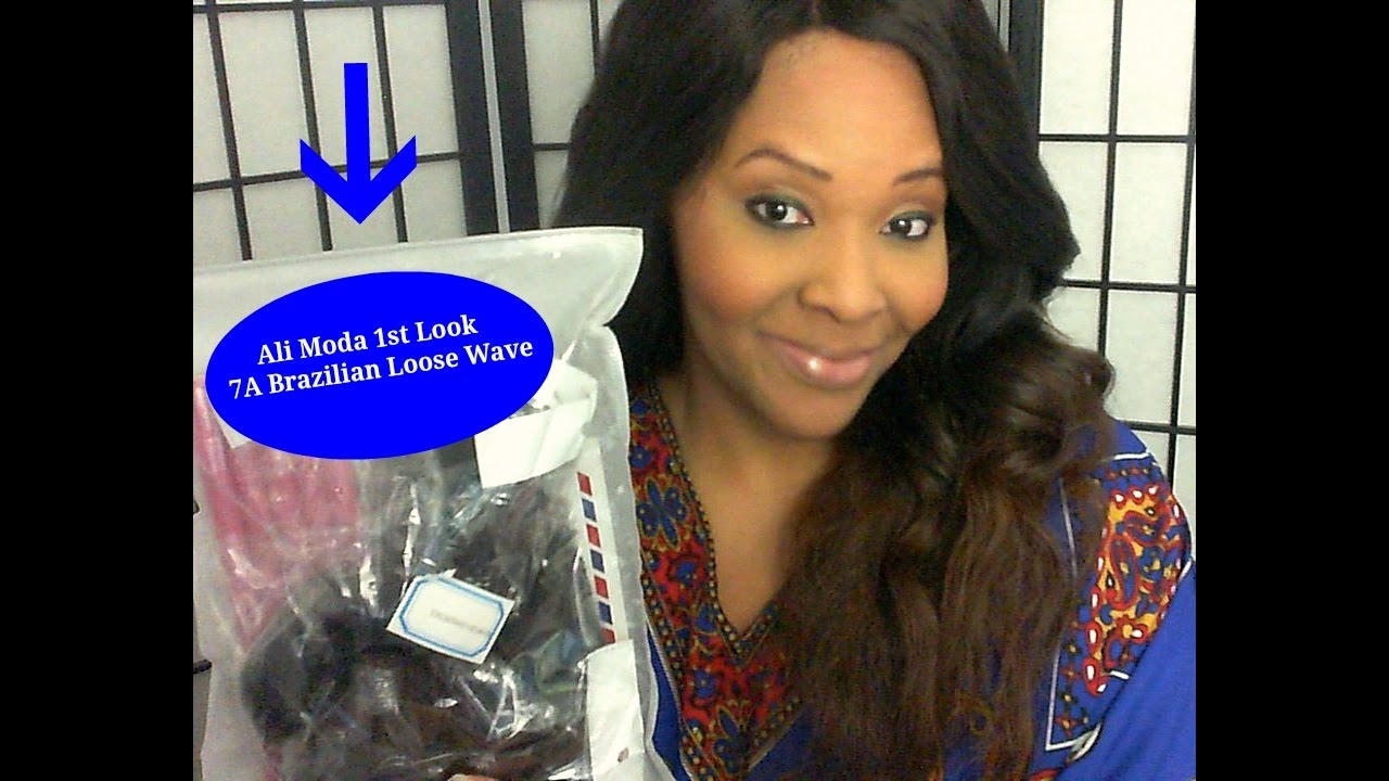 Ali Moda 1st Look/Impression-Brazilian Loose Wave- Bundle Deals - YouTube