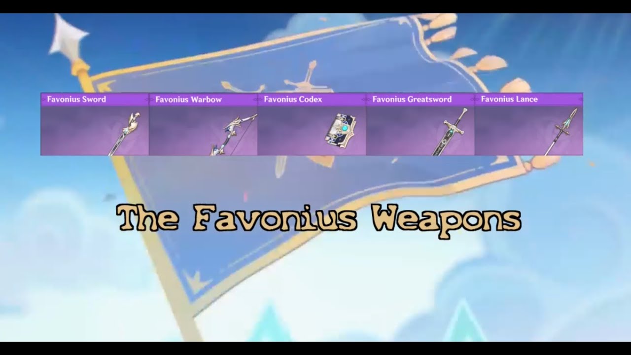 Genshin Impact Lore: The Favonius Weapon Series featuring Mondstadt's ...