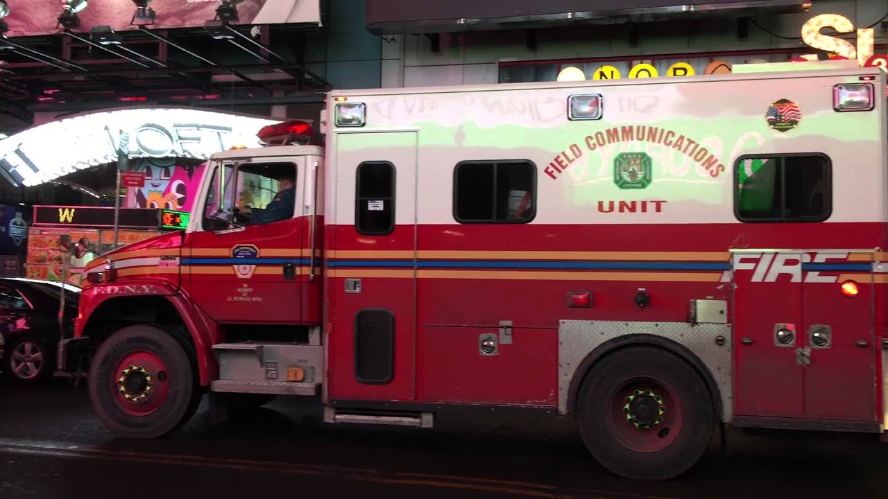 FDNY FIELD COMM RETURNING TO BROOKLYN AFTER 2 ALARM FIRE ON W. 46TH ST ...