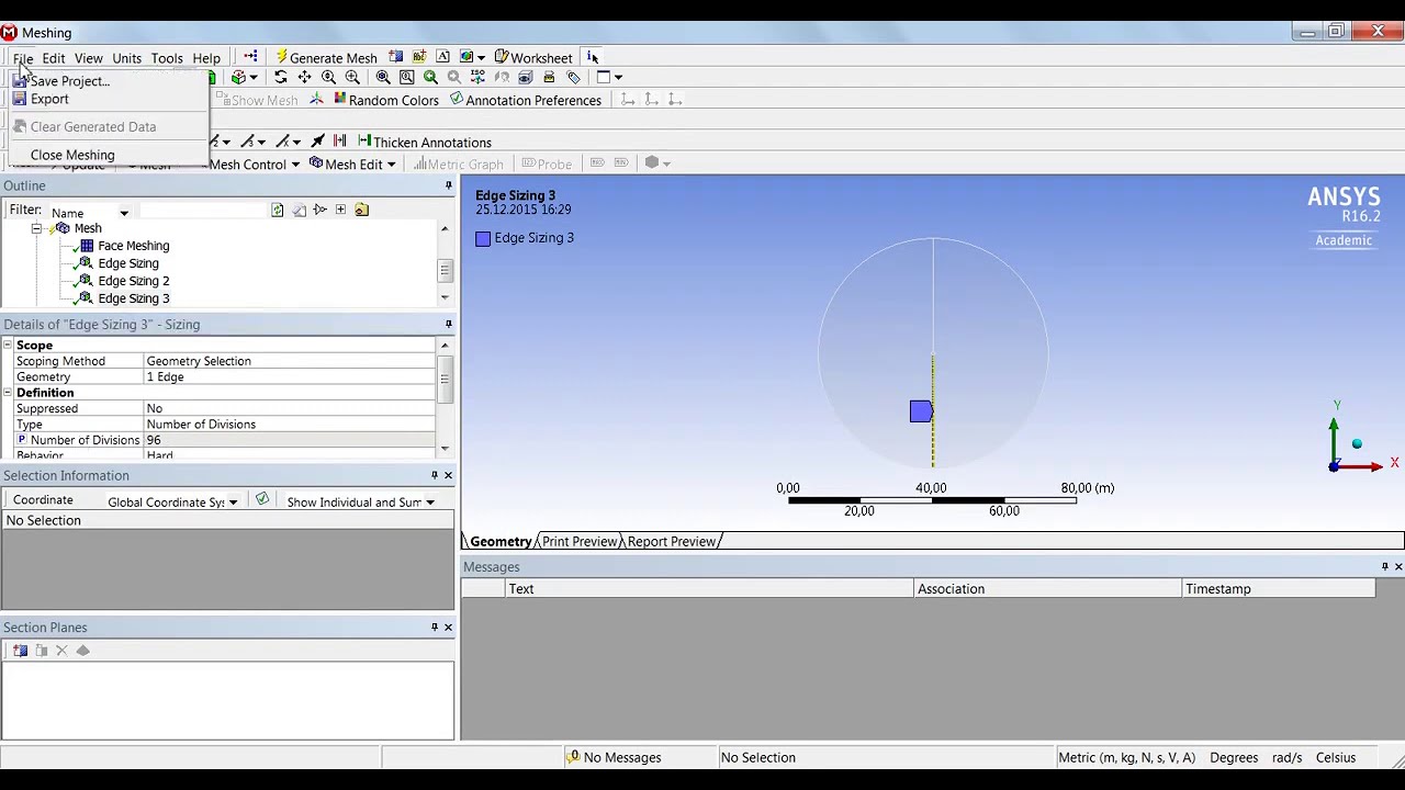 Ansys Meshing Structured Mesh Parametric - YouTube