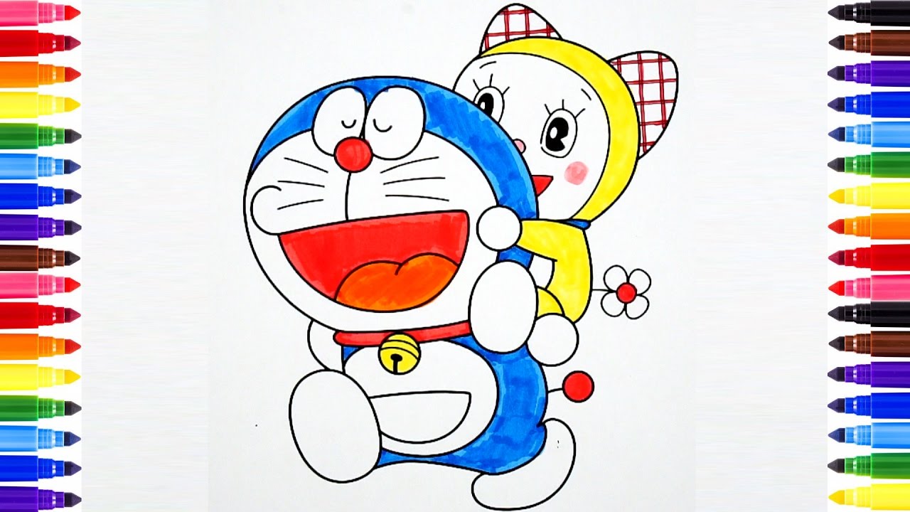 Doraemon Coloring Pages for Kids - Learn Colors for Kids - YouTube
