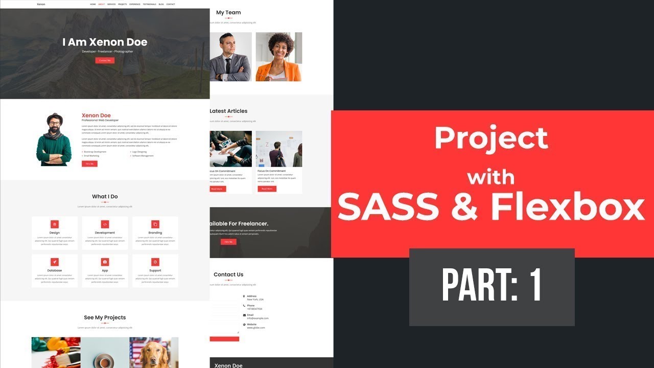 Introduction Create a responsive website with SASS & Flexbox Part 1 - YouTube
