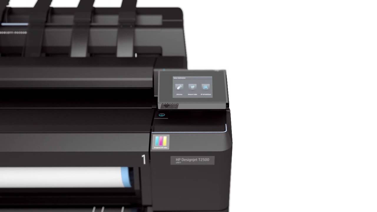 HP Designjet T2500 eMFP 3D Product Walkaround - YouTube