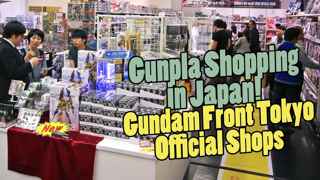 632 - Gunpla Shopping in Japan: Gundam Front Tokyo Official Shops - YouTube