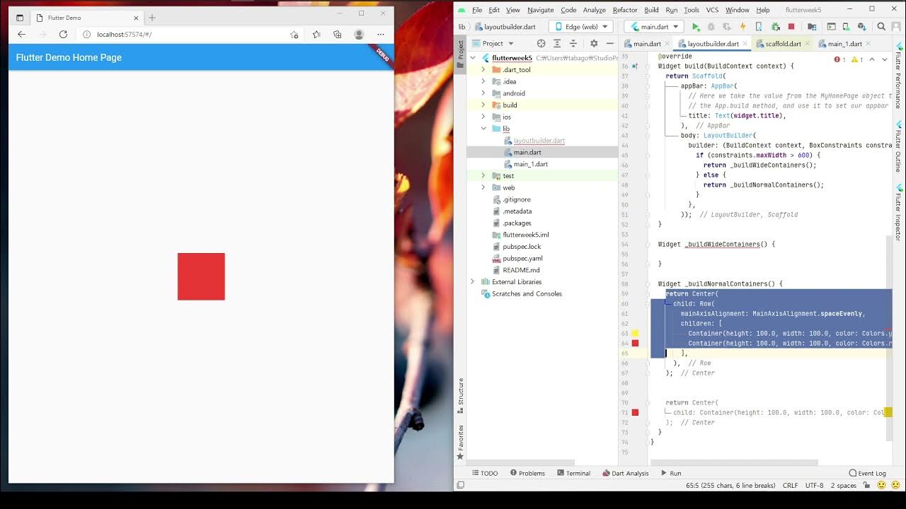 flutter layoutbuilder, absorbpointer,ignorepointer - YouTube
