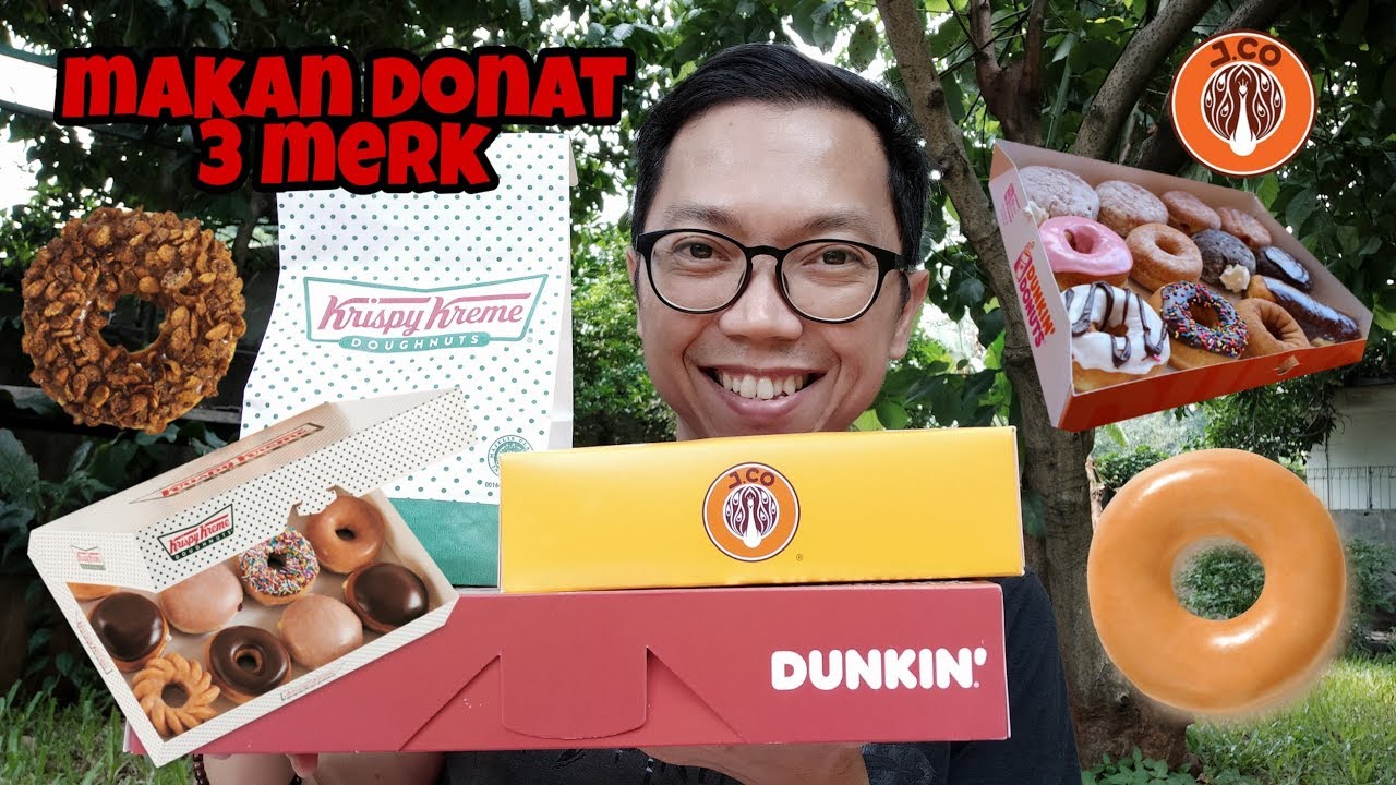 Makan donat dari 3 merek - YouTube