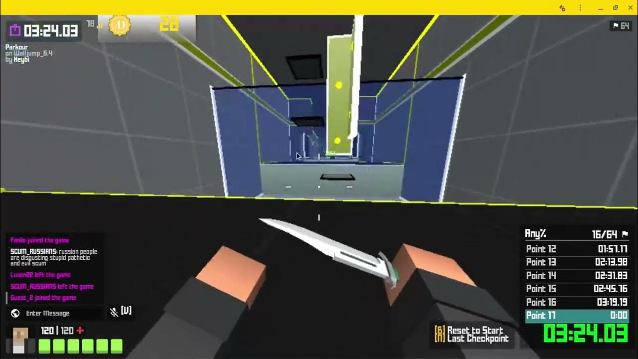 first 20 Levels of Walljump 6.4 parkour krunker.io - YouTube