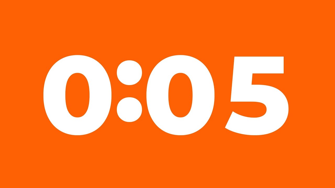 5 Second Timer With Music | 5 Second Clock | Five Seconds - YouTube