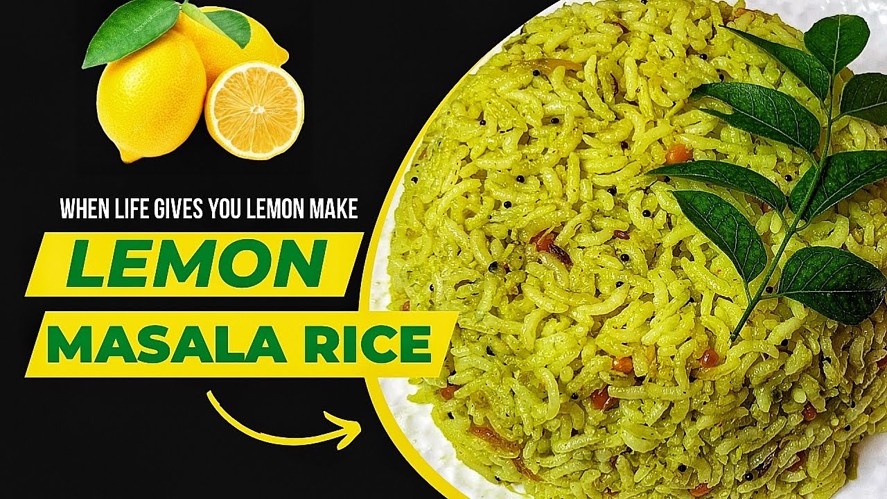 Lemon Masala Rice | எலுமிச்சை மசாலா சாதம் | #LunchBoxRecipes - YouTube