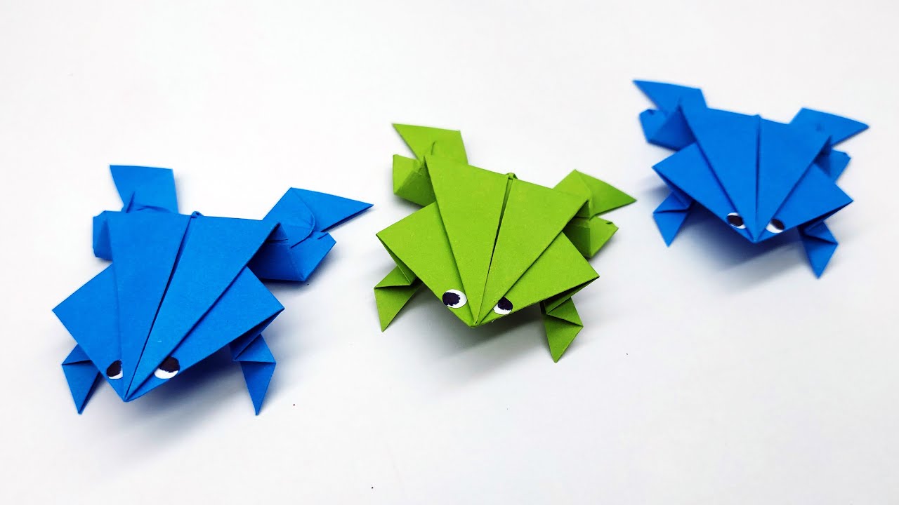 Origami Jumping Frog Origami Club How To Make A Paper Jumping Frog