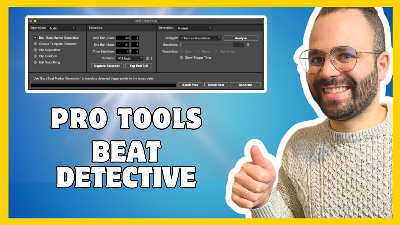 Pro Tools Beat Detective : Adapter au tempo - YouTube