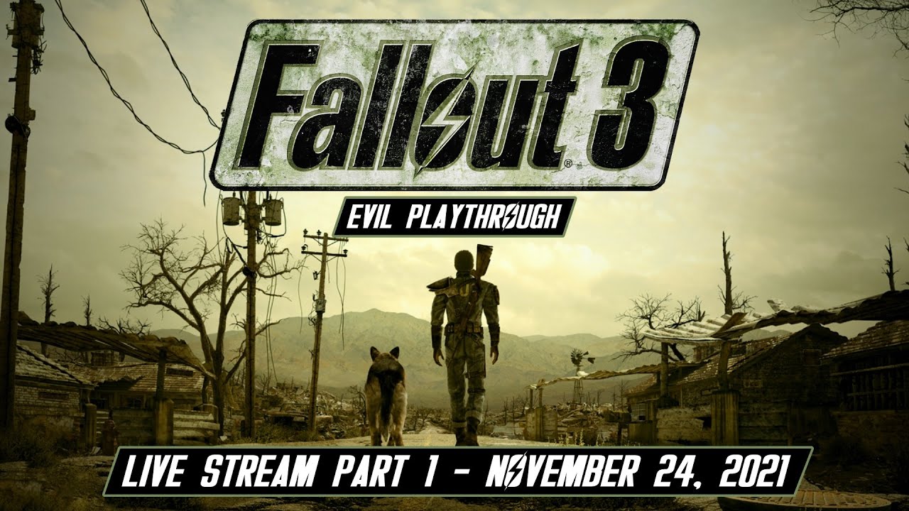 Fallout 3 Evil Run - Live Stream Part 1 - Recruiting Jericho & Nuking ...