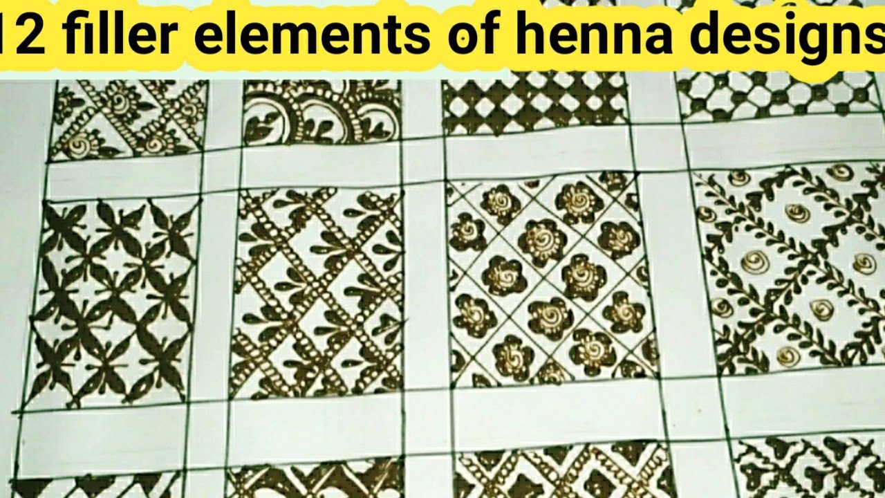 Henna Class- How To Layer Filler Elements To Create Henna Design||Learn ...